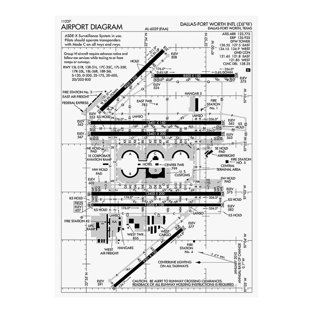 Dallas-Fort Worth International Airport Diagram Jigsaw Puzzle – Puzzle ...
