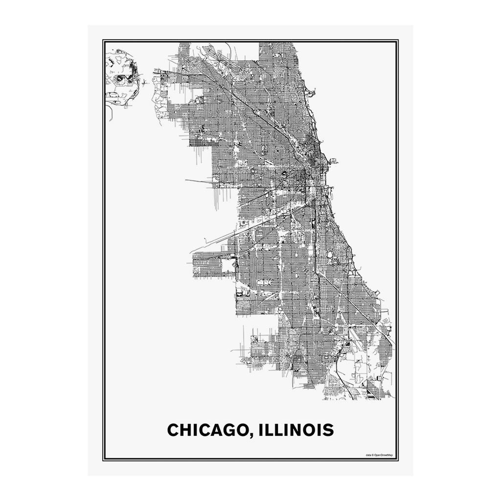Street Map of Chicago, Illinois Jigsaw Puzzle – Puzzle Rabbit