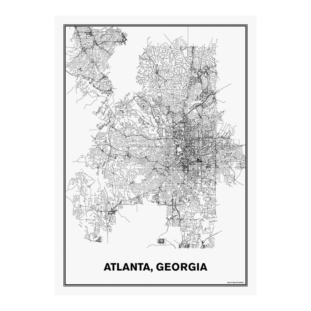 Street Map of Atlanta, Georgia Jigsaw Puzzle – Puzzle Rabbit