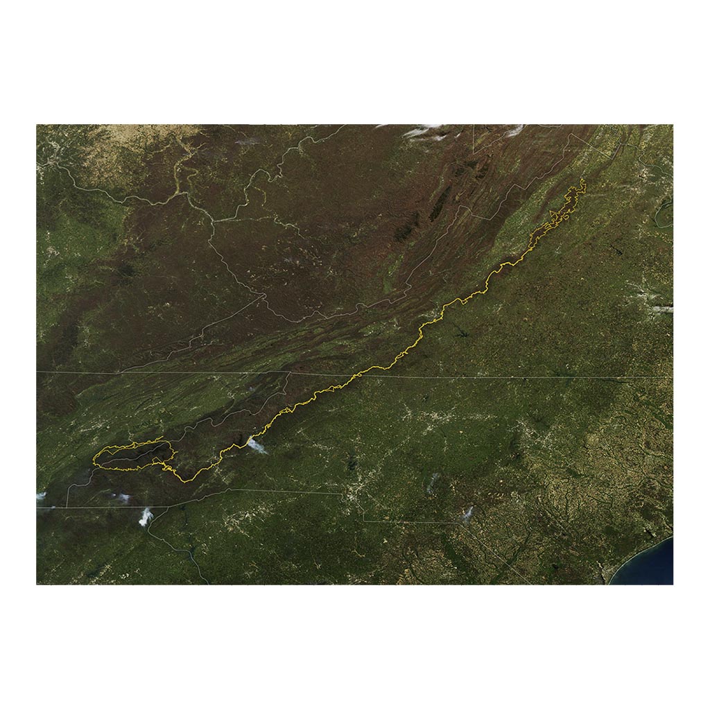Aqua Satellite Image of Blue Ridge Parkway Jigsaw Puzzle – Puzzle Rabbit
